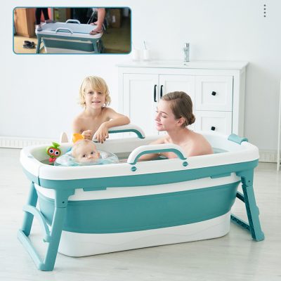 Vikbar Badbalja - Portabelt Badkar - Techkungen