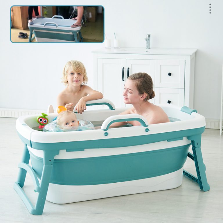 Vikbar Badbalja - Portabelt Badkar - Techkungen
