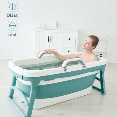 Vikbar Badbalja - Portabelt Badkar - Techkungen