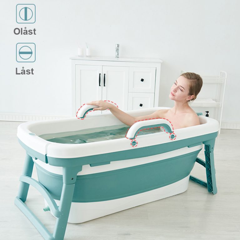 Vikbar Badbalja - Portabelt Badkar - Techkungen